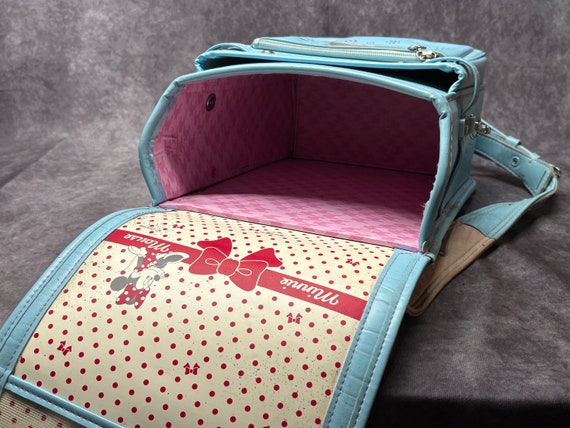 Randoseru Backpack, Baby Blue Disney Minnie Mouse Jap… - Gem