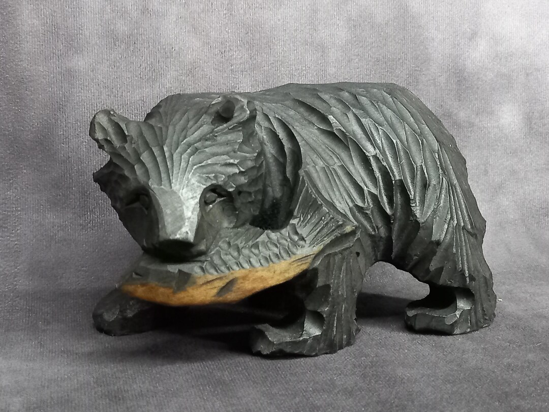 Japanese Ainu Bear, Vintage Hand Carved Wooden Bear From Japan ...