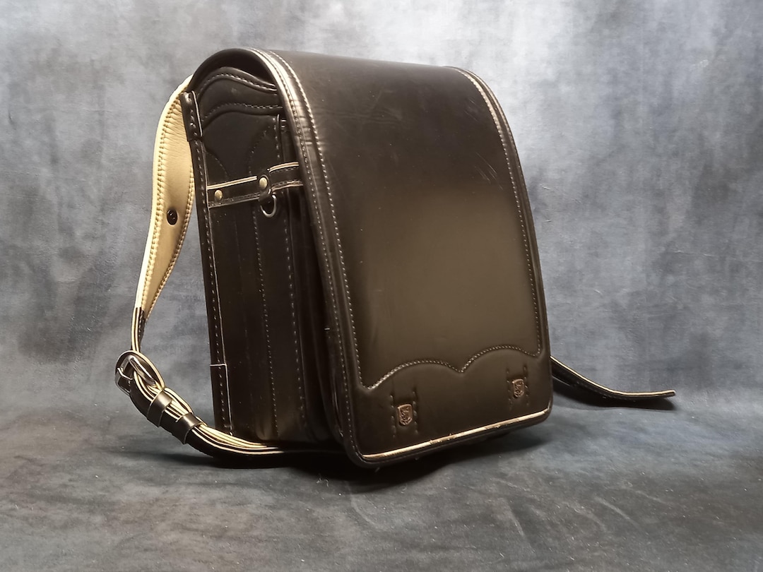 Randoseru Backpack, Black Japanese Tight Stitch Randoseru Bag, Black ...