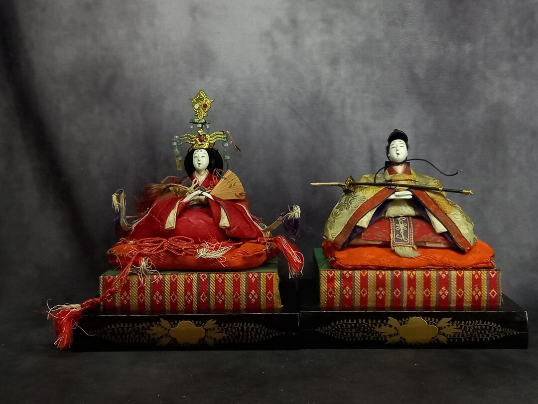 Emperor & Empress, Mid Century Japanese Hina Dolls, Vintage Japanese ...