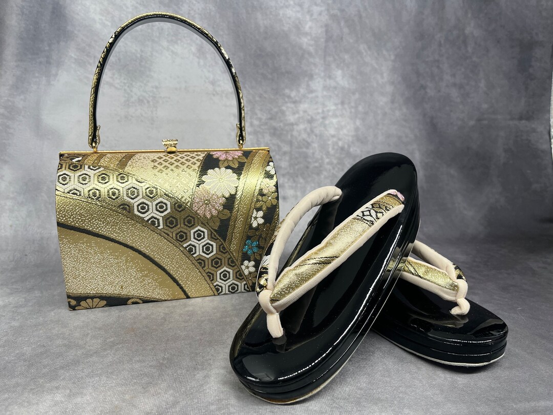 Premium Zanmai Furisode Bag With Matching Zori Sandals Set Luxury ...