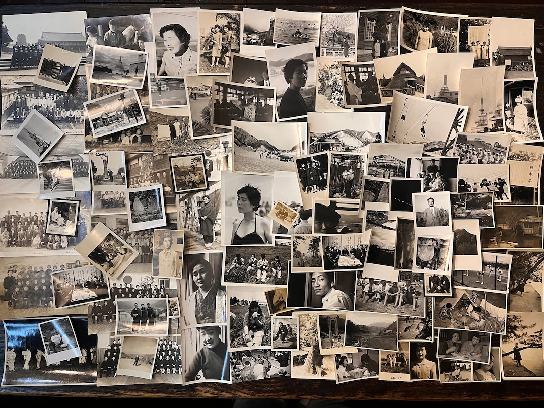 100 Vintage Photographs, Assorted Black and White Photograph Collection ...