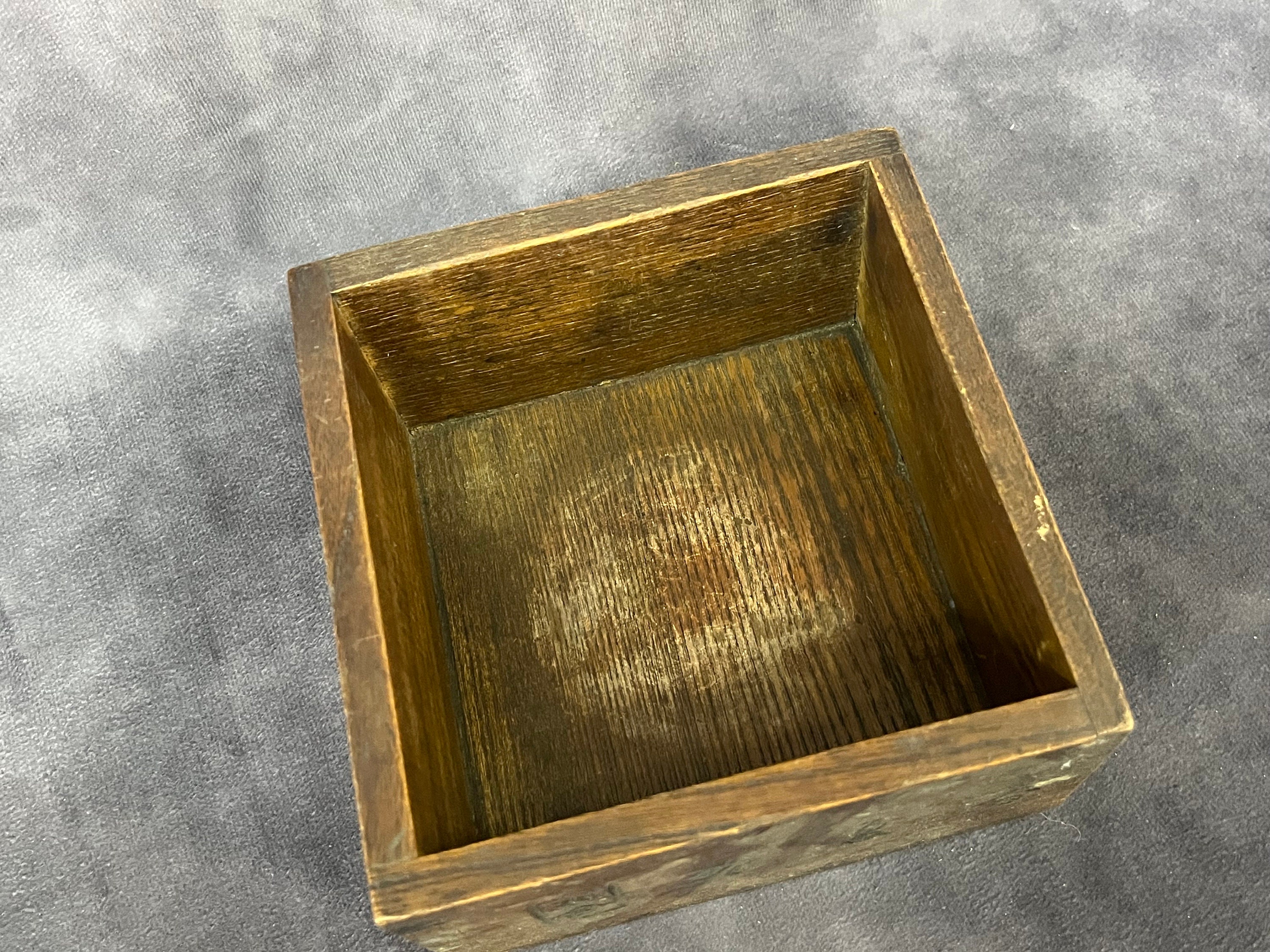 Vintage Japanese Wooden Box, Kanji Text Burn Impressed - Etsy