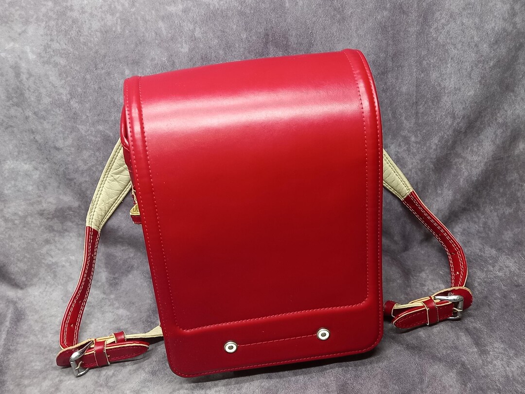 Randoseru Backpack, Red Japanese Tight Stitch Randoseru Bag, Red School ...
