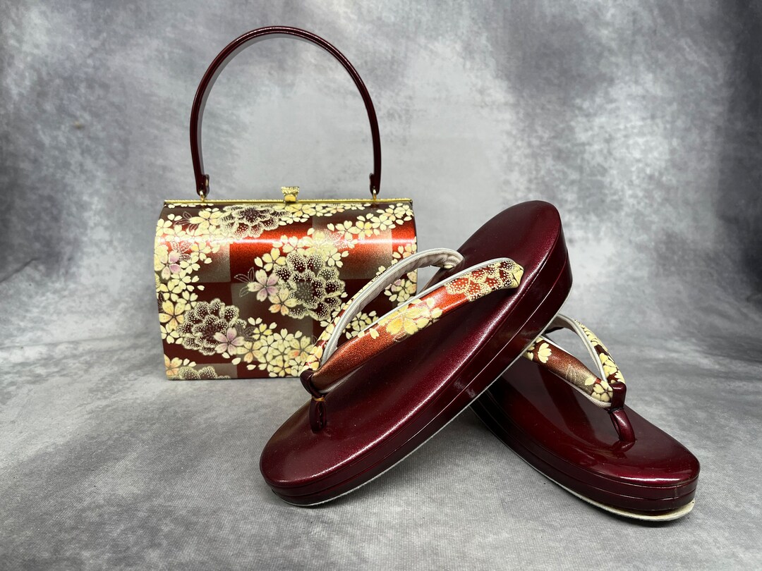 Premium Zanmai Furisode Bag With Matching Zori Sandals Set Luxury ...