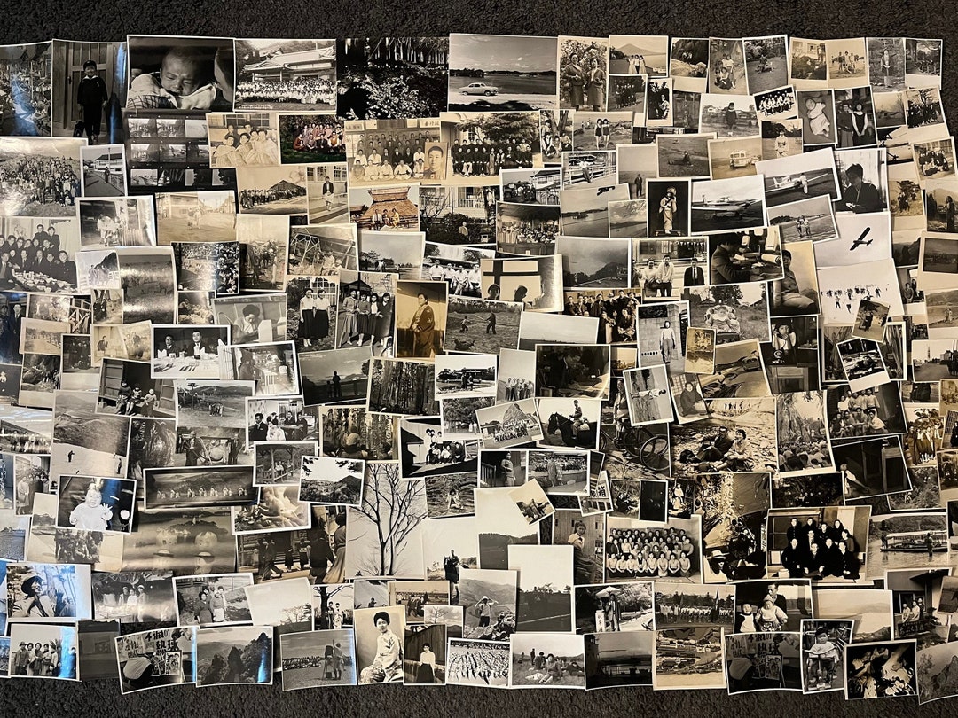 200 Vintage Photographs, Assorted Black and White Photograph Collection ...