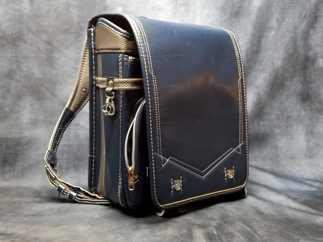 Randoseru Backpack, Dark Blue Japanese Tight Stitch Randoseru Bag, Blue ...