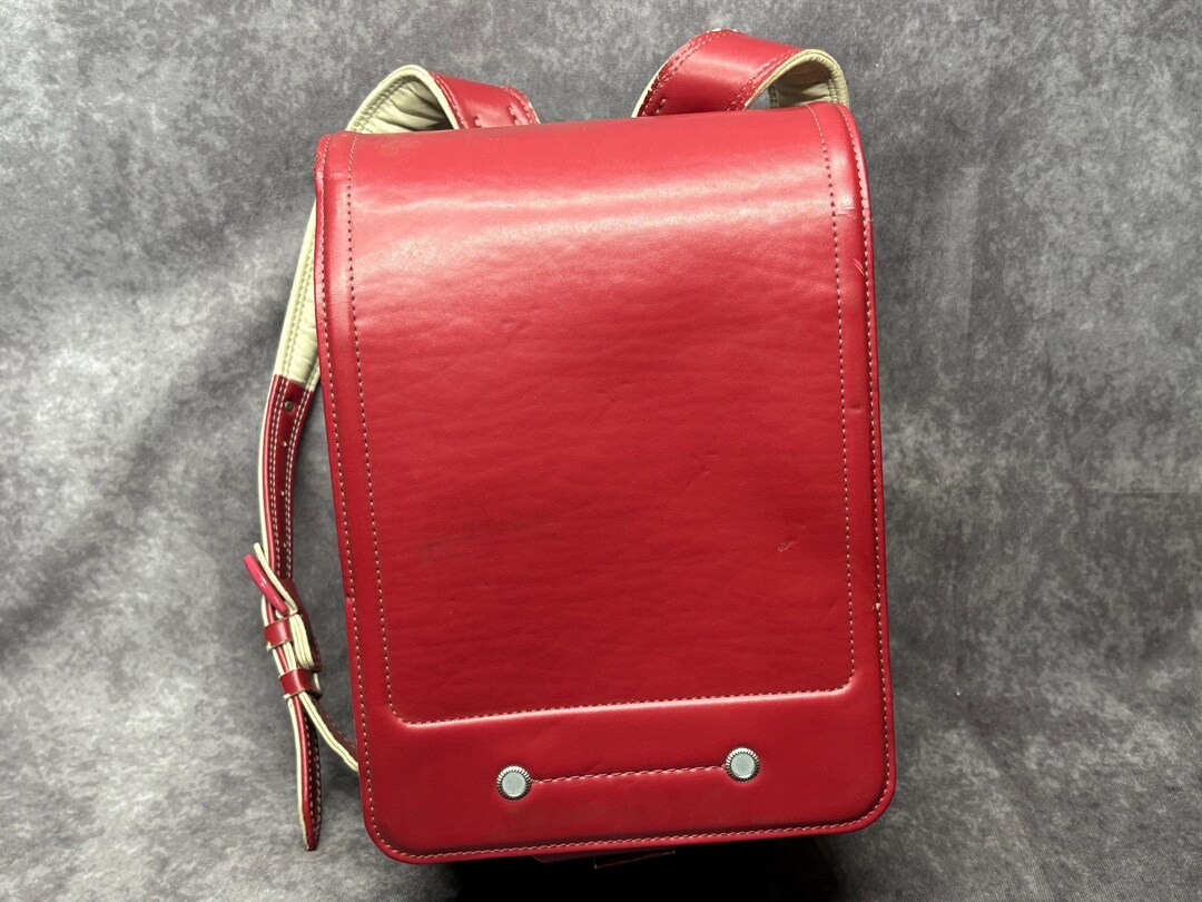 Randoseru Backpack, Red Japanese Tight Stitch Randoseru Bag, Red School ...