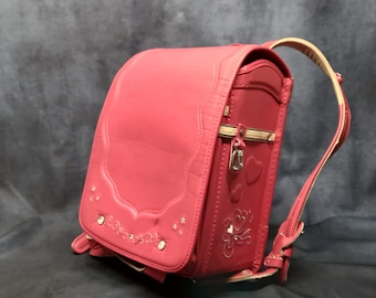 Randoseru Backpack, Light Blue With Pink Trim Japanese Tight Stitch ...