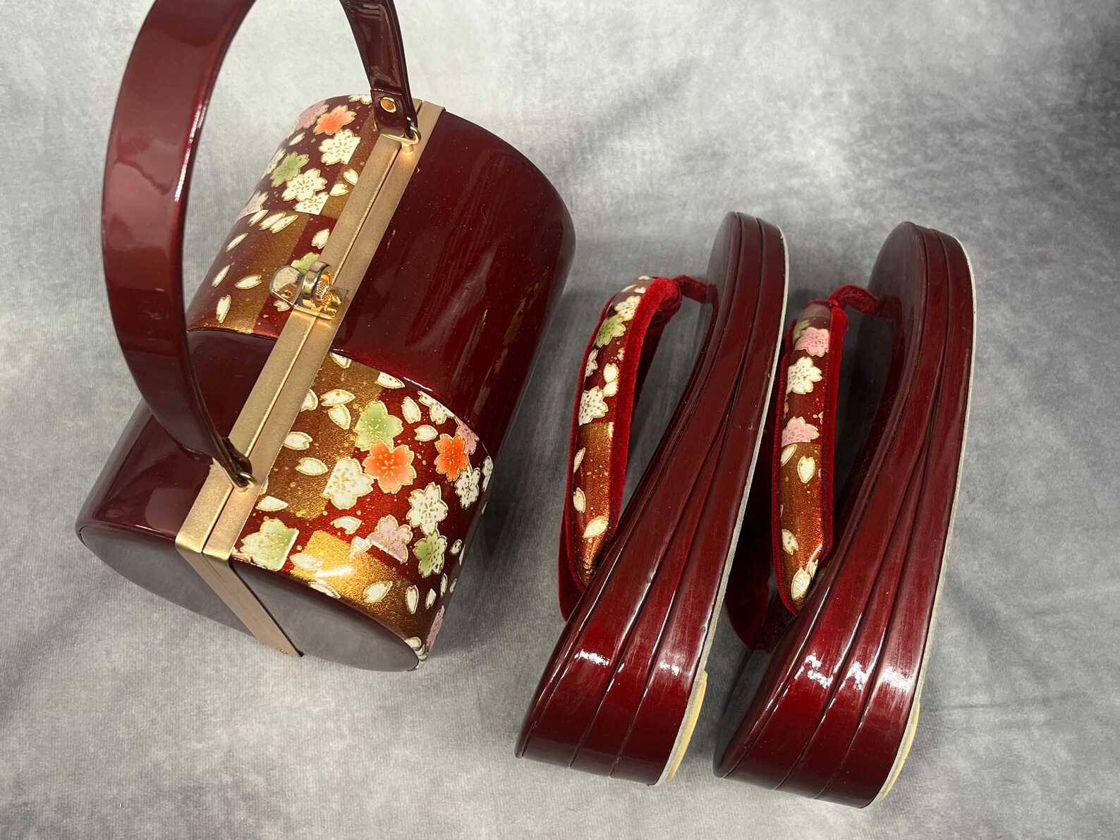 Premium Zanmai Furisode Bag With Matching Zori Sandals Set Luxury ...