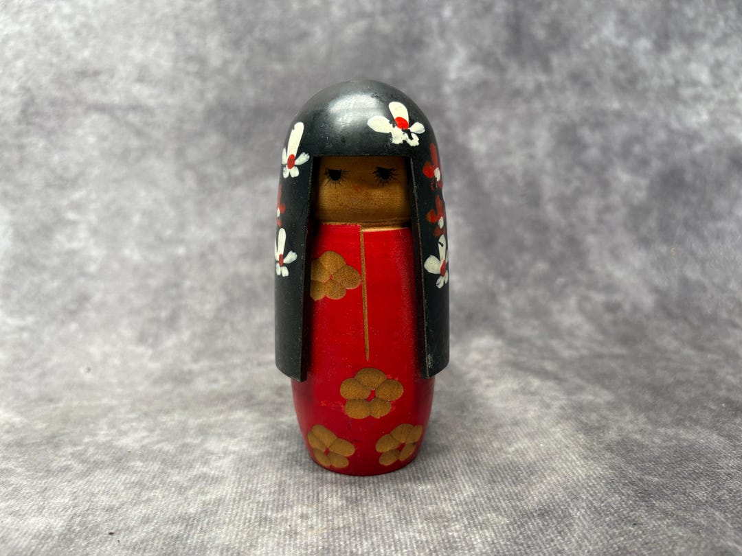 Sekiguchi Sansaku Kokeshi, Kokeshi Doll, Vintage Wooden Sosaku Kokeshi ...