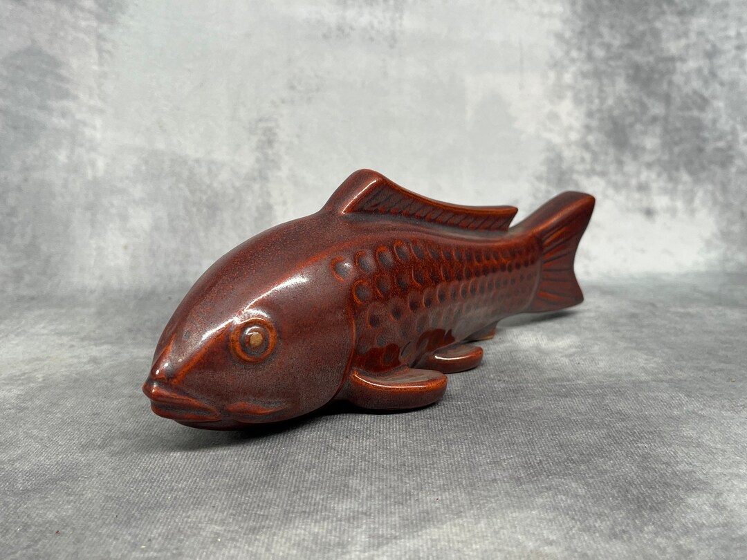 Japanese Koi Carp, Vintage Studio Pottery Koi Fish, Hand Made Japanese ...