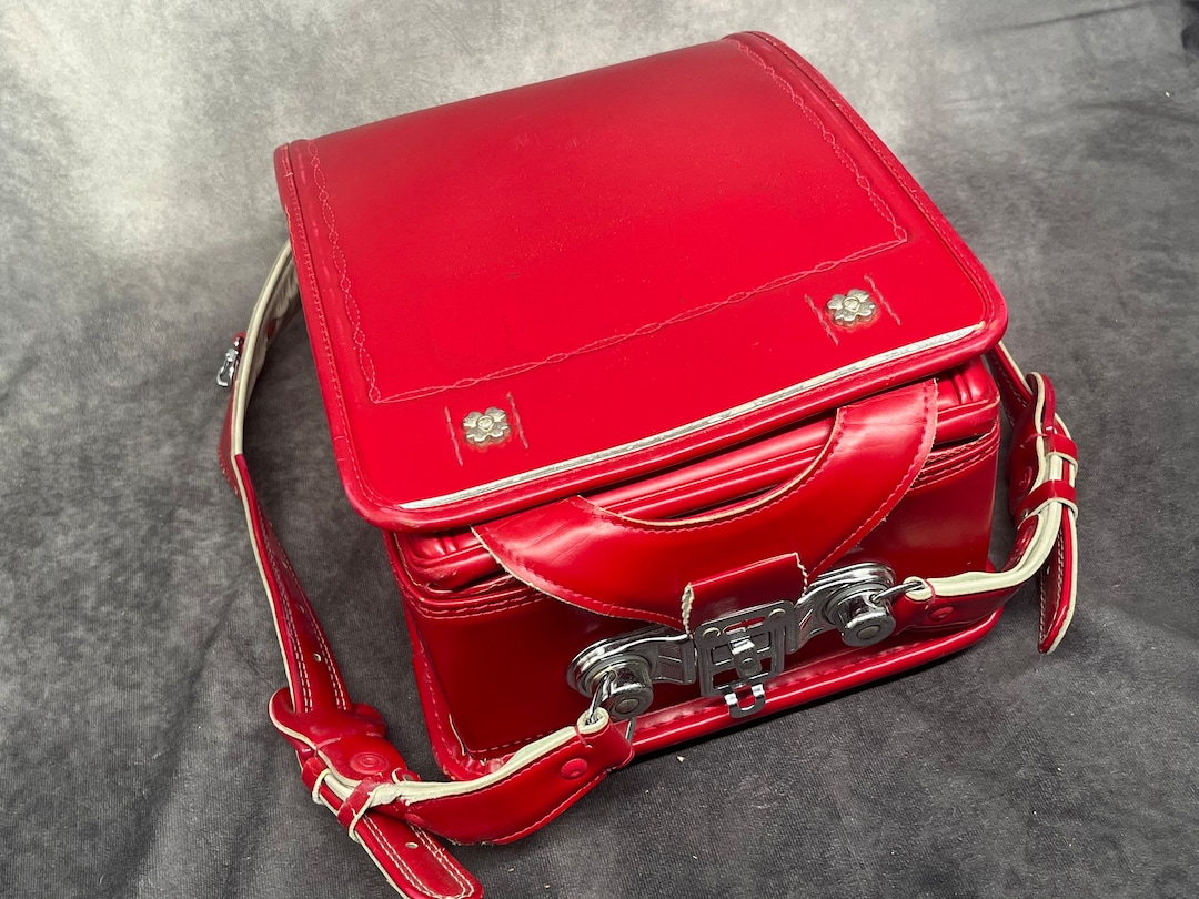 Randoseru Backpack, Red Japanese Tight Stitch Randoseru Bag, Red ...