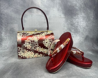 Premium Zanmai Furisode Bag With Matching Zori Sandals Set Luxury ...