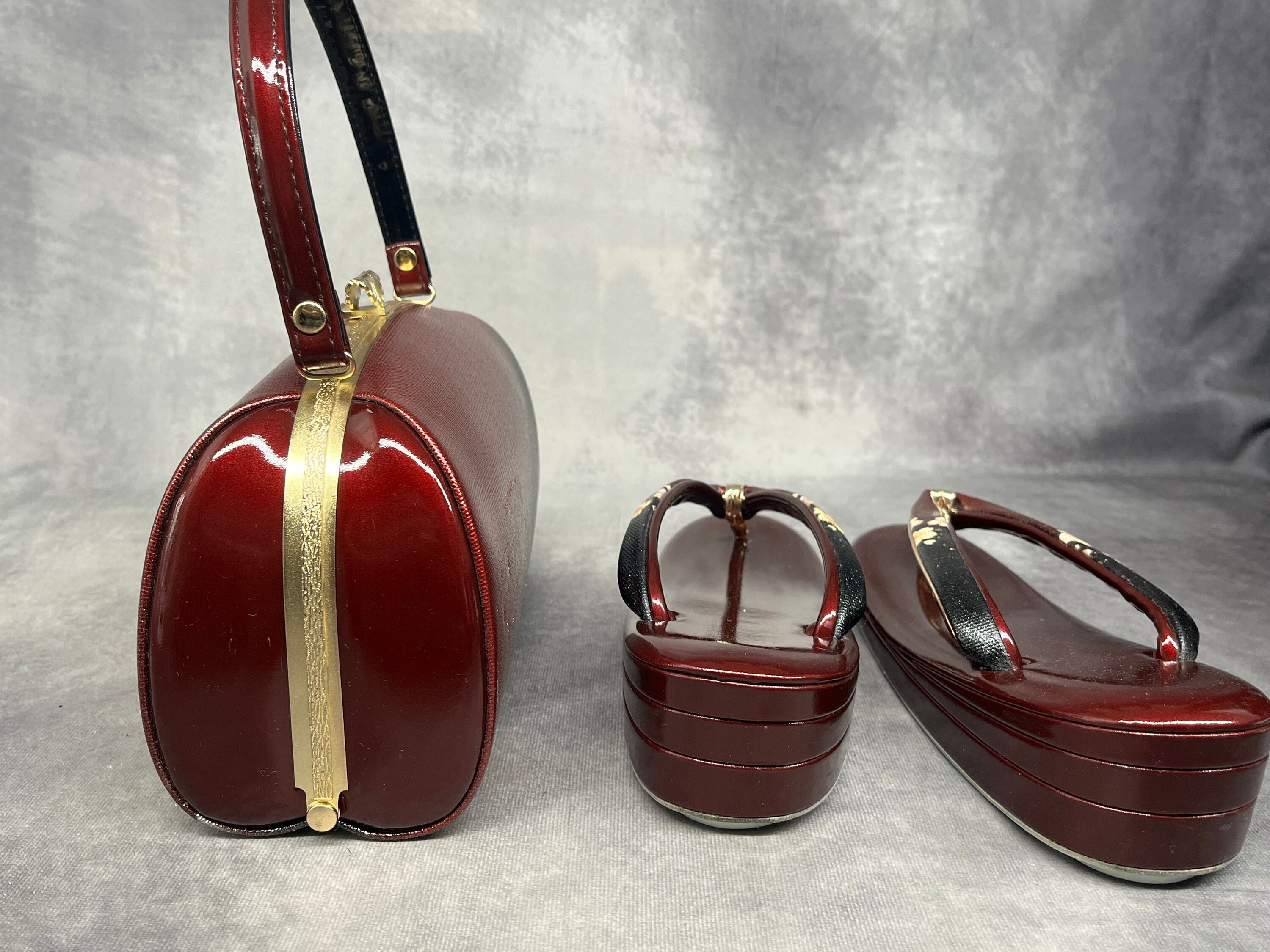 Premium Zanmai Furisode Bag With Matching Zori Sandals Set Luxury ...