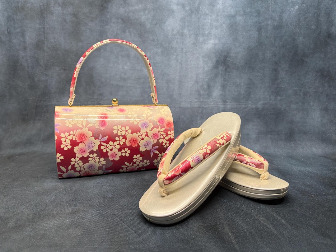 Premium Zanmai Furisode Bag With Matching Zori Sandals Set Luxury ...