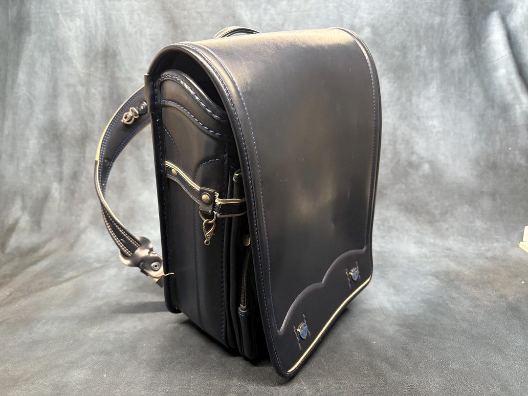 Randoseru Backpack, Dark Blue Japanese Tight Stitch Randoseru Bag ...