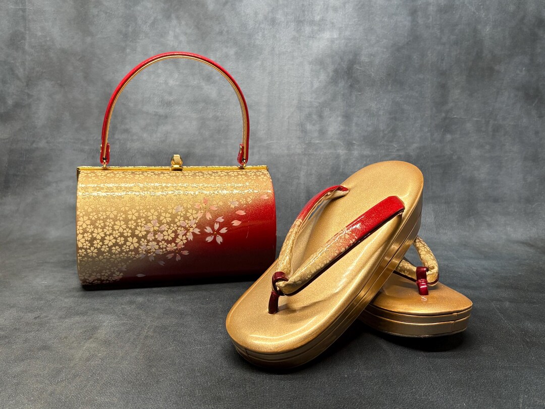 Premium Zanmai Furisode Bag With Matching Zori Sandals Set Luxury ...