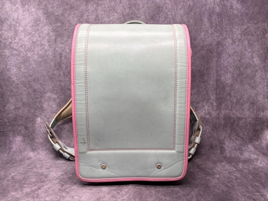 Randoseru Backpack, Blue With Pink Trim Japanese Tight Stitch Randoseru ...