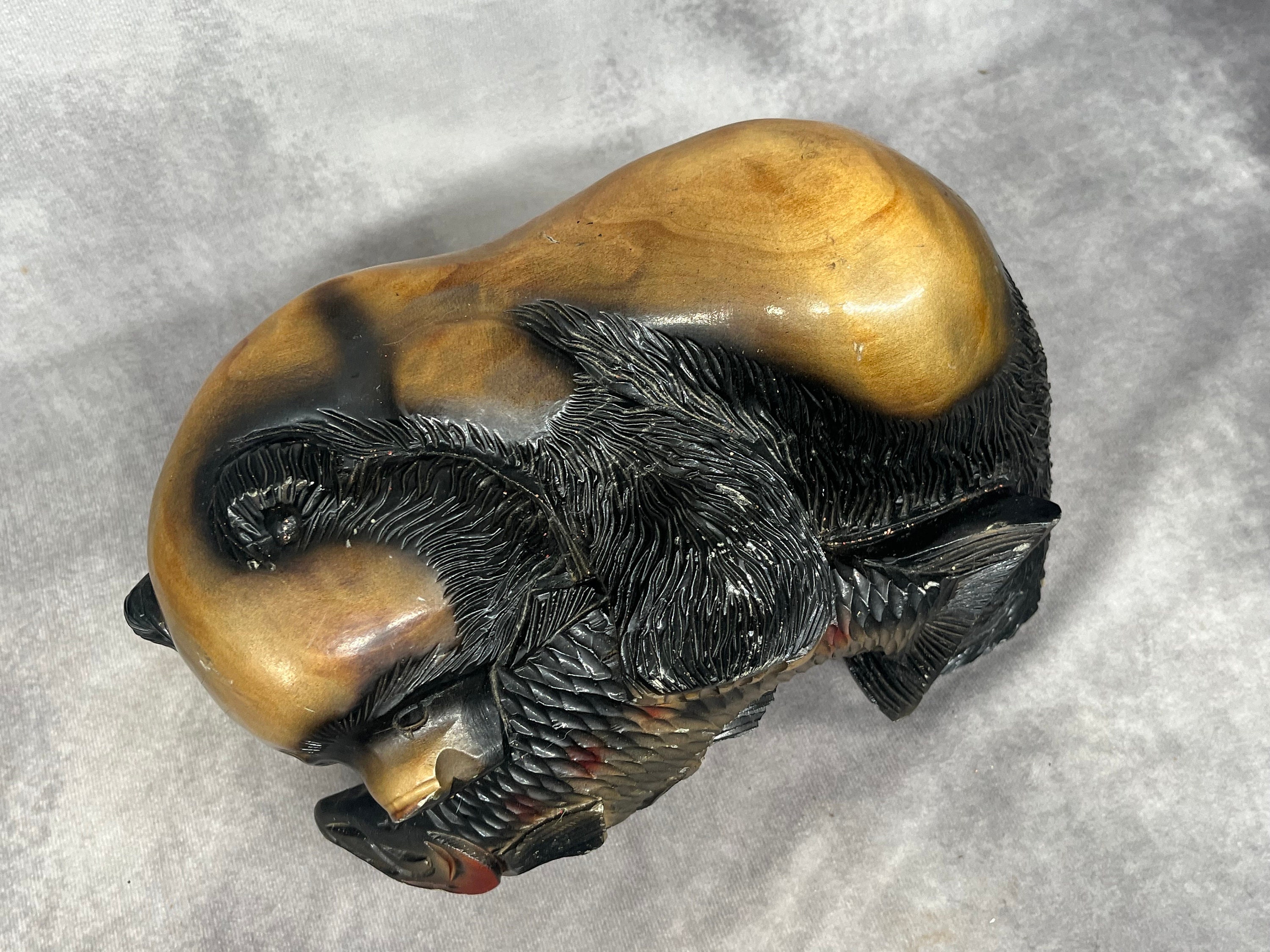 Japanese Ainu Bear, Vintage Hand Carved Wooden Bear From Japan ...