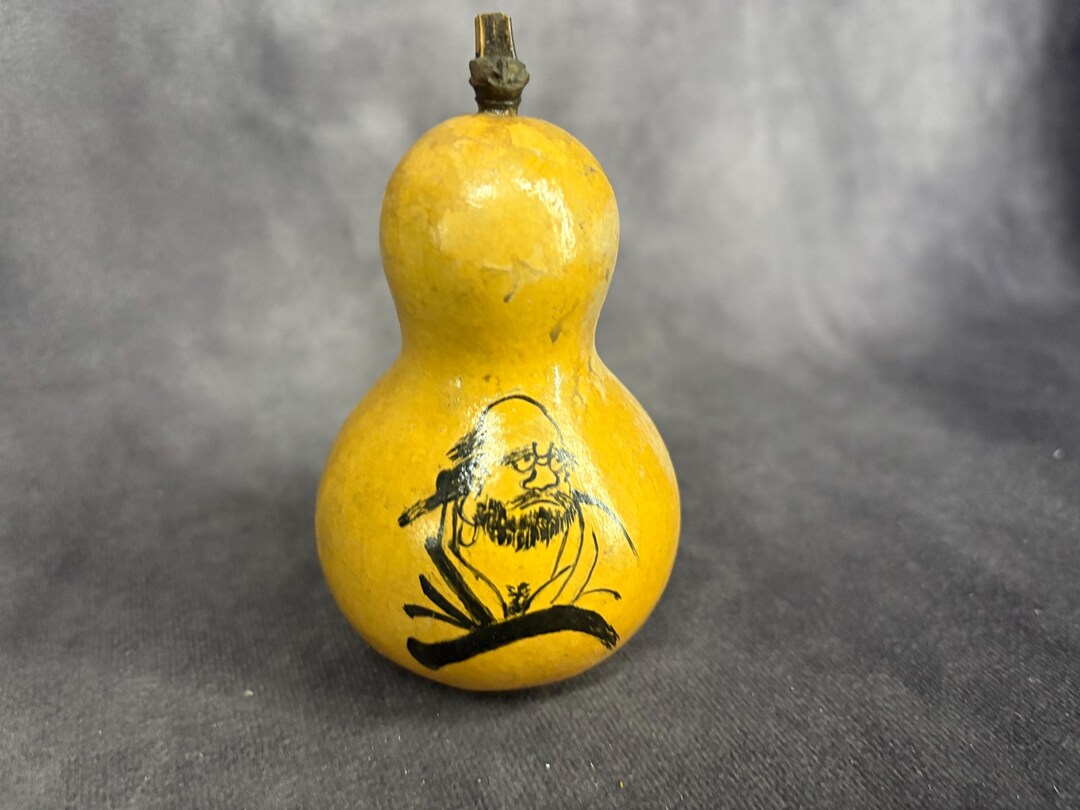 Small Gourd, Hand Painted Folk Art From Japan - Etsy