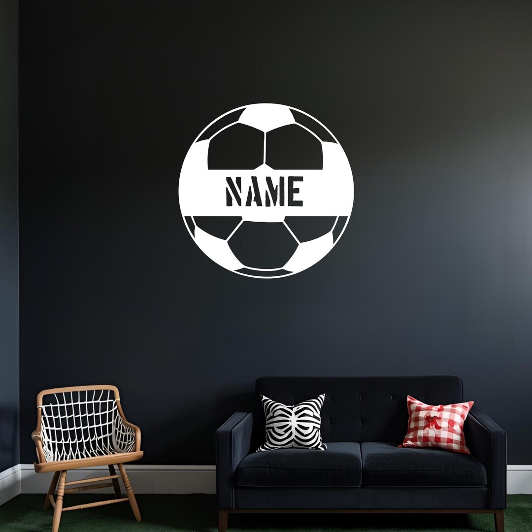 Personalized Soccer Ball Name Sign- Metal Football Name Sign-gift for ...