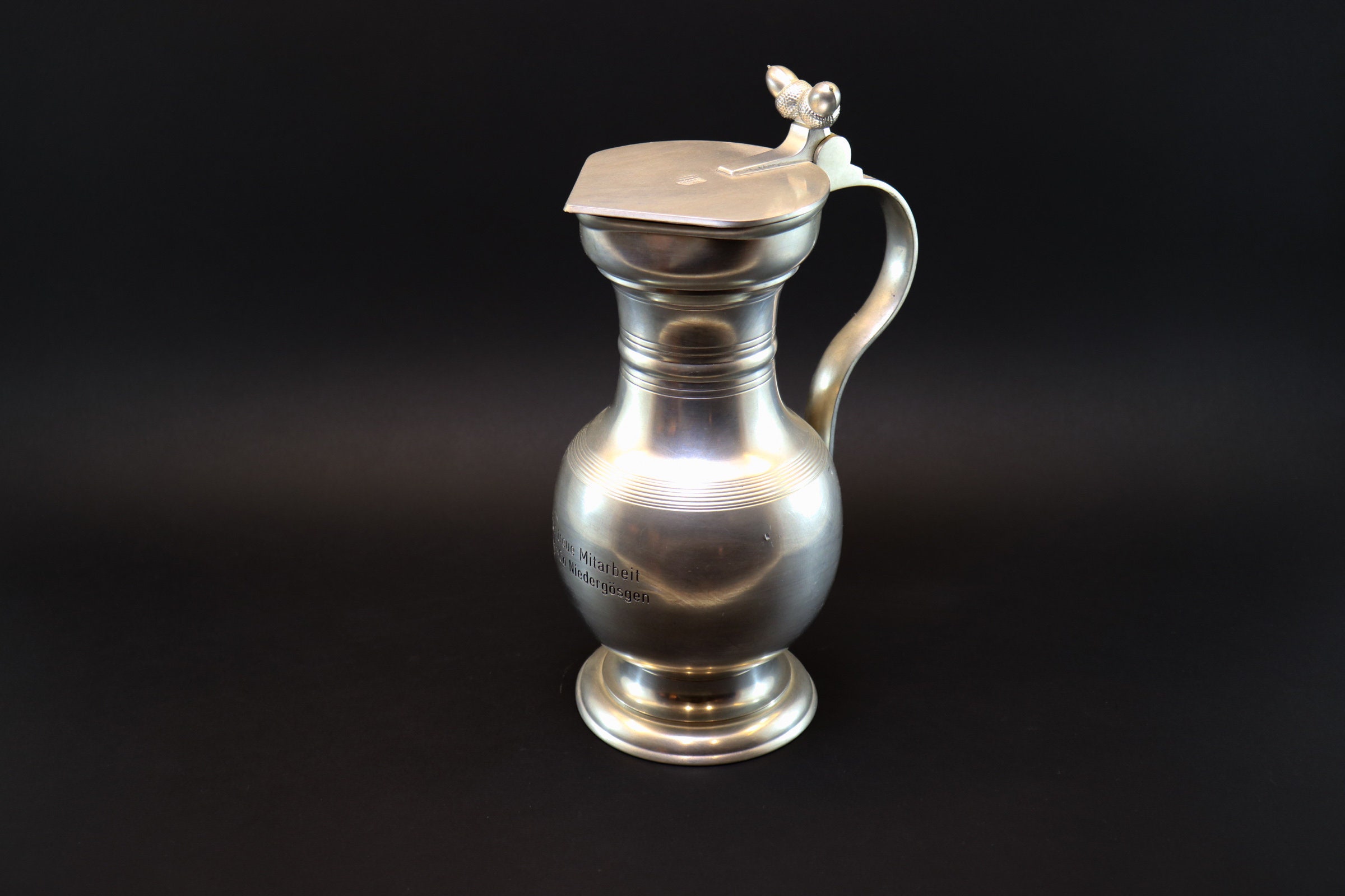 Antique Zinn , Pewter Pitcher, Vintage Ship Tin Beer Tankard, Etain ...