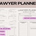 Lawyer Planner Printable Lawyer Organizer Lawyer Notes Instant Download ...