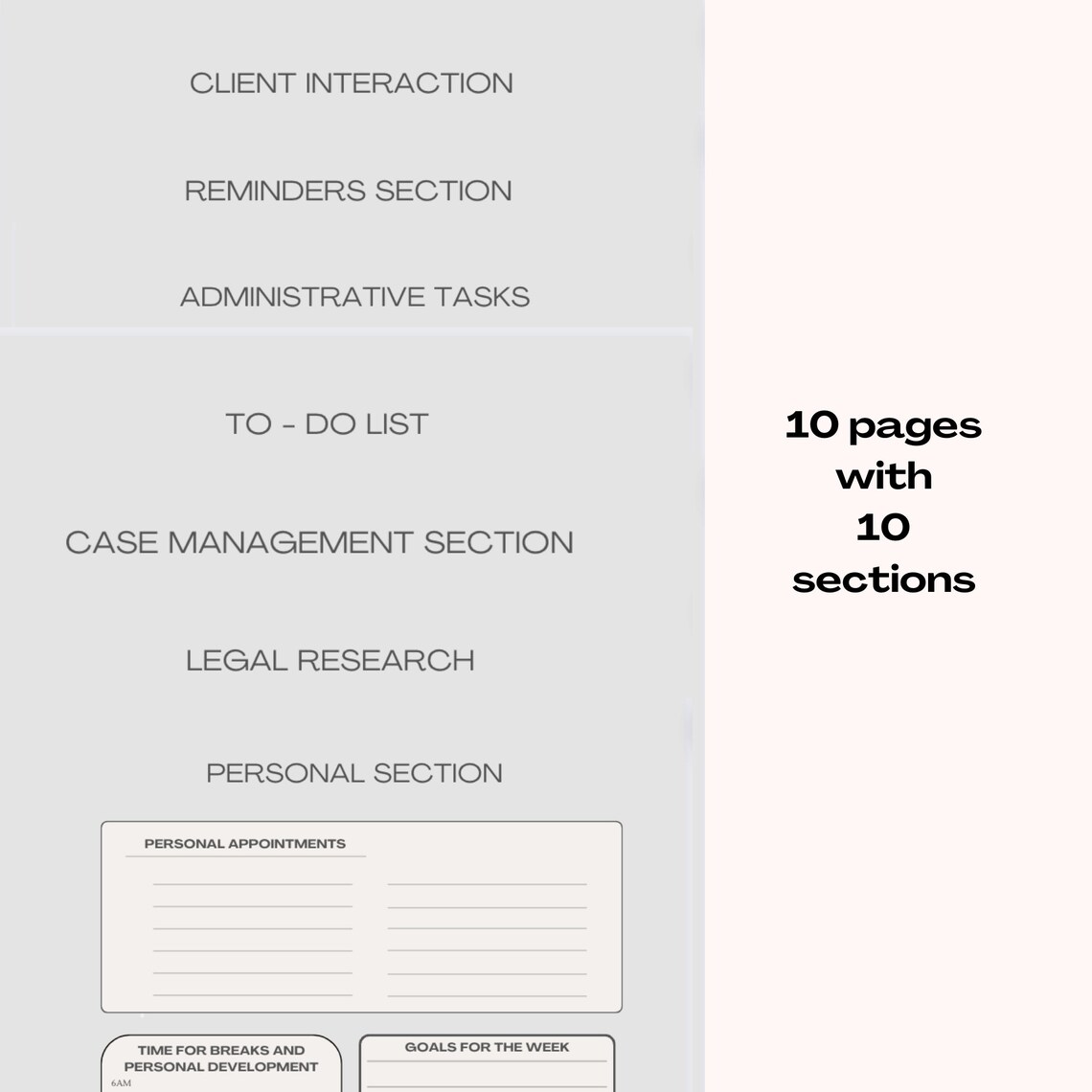 Lawyer Planner Printable Lawyer Organizer Lawyer Notes Instant Download ...