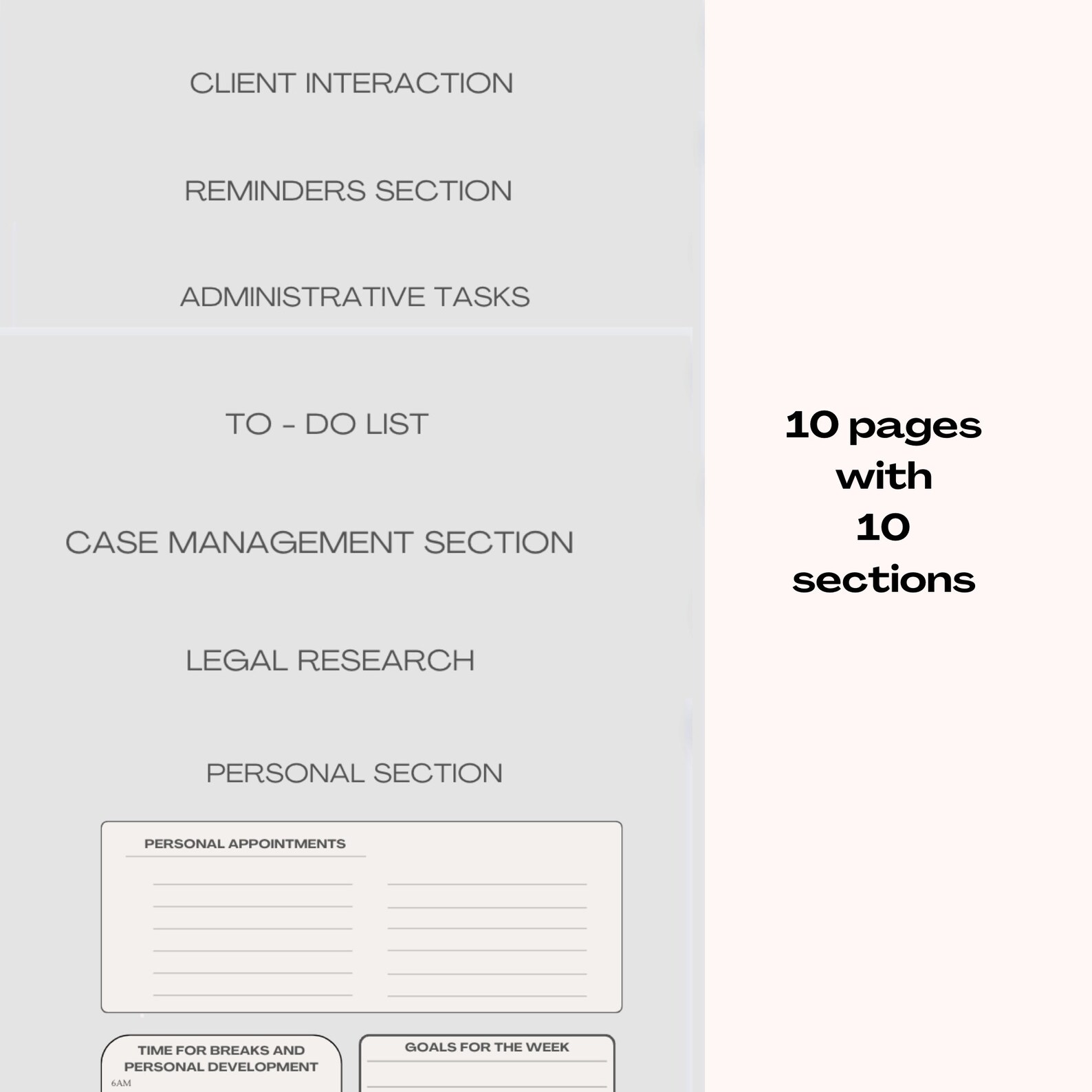 Lawyer Planner Printable Lawyer Organizer Lawyer Notes Instant Download ...