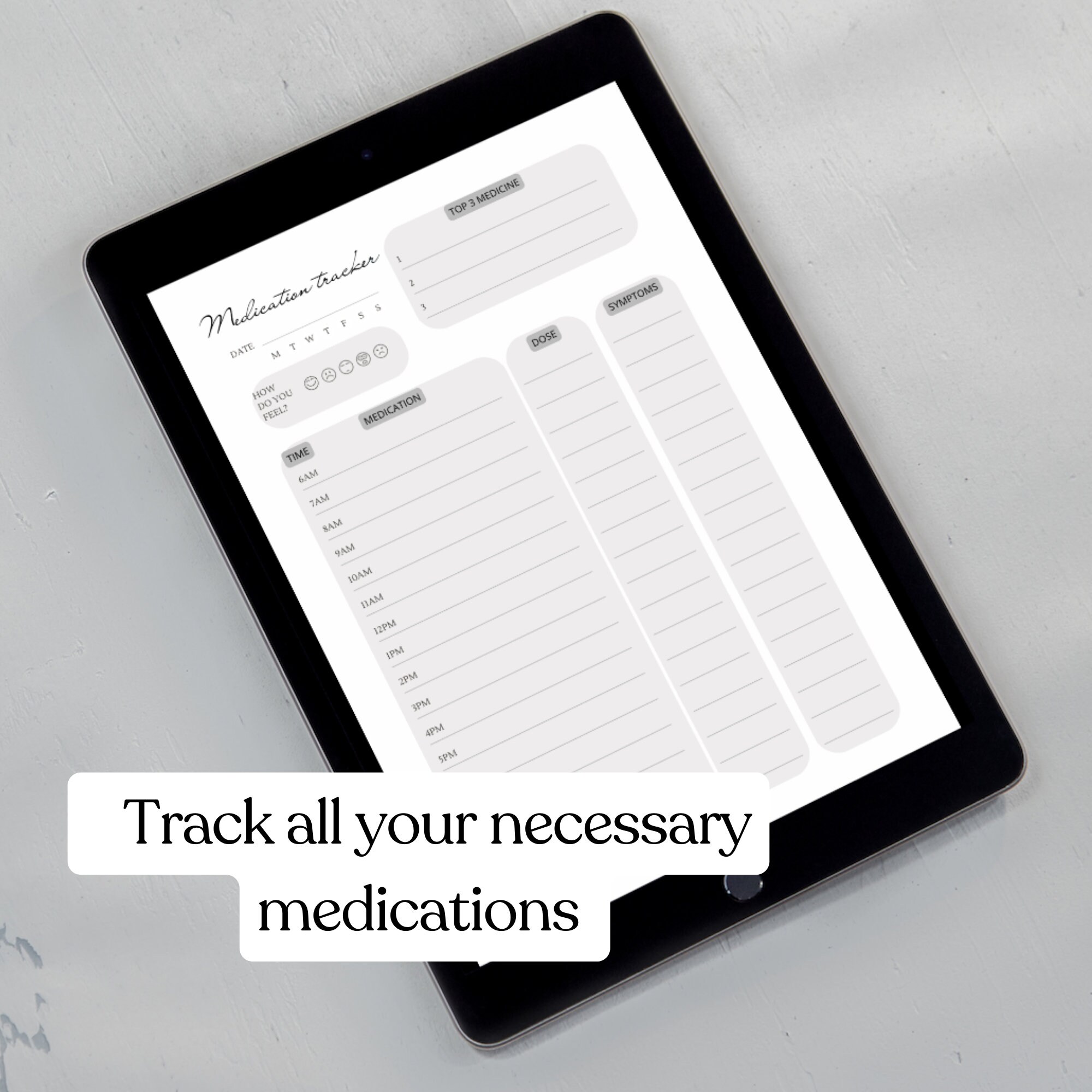 Medication Tracker Medication Schedule Printable Log Medication Journal ...