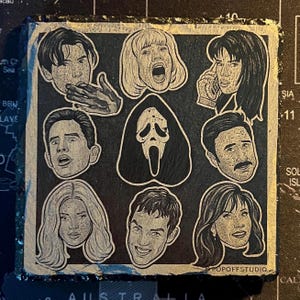 Scream Inspired Ghostface 10cm X 10cm Engraved Slate Coasters - Etsy UK