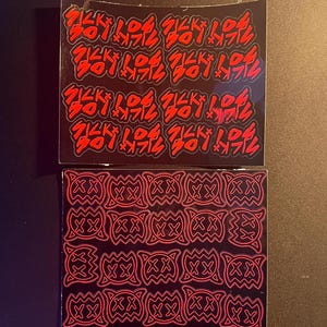 Ren Gill Sick Boi Logo Album Art 3.5x3cm Stickers on a 16cm X 12.5cm ...