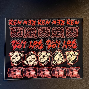 Ren Gill Sick Boi Logo Album Art 3.5x3cm Stickers on a 16cm X 12.5cm ...