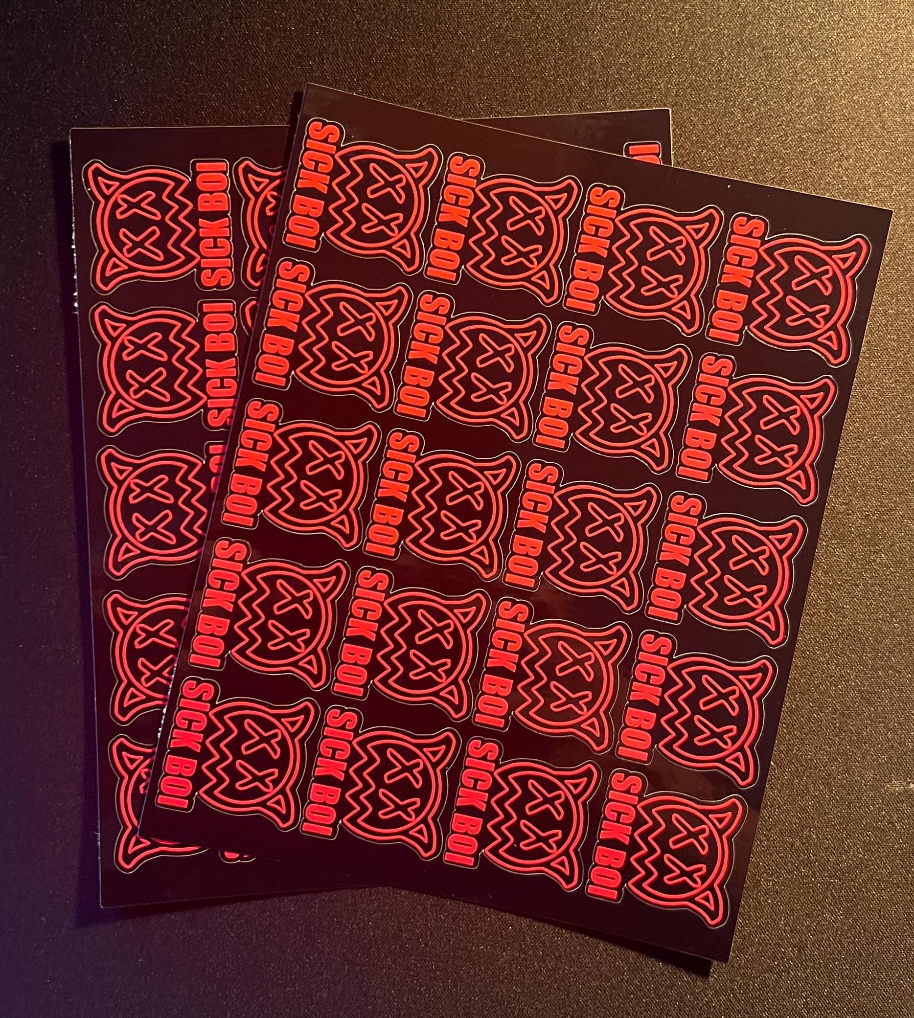 Ren Gill Sick Boi Logo Album Art 3cm Stickers on a 16cm X 12.5cm Sheet ...