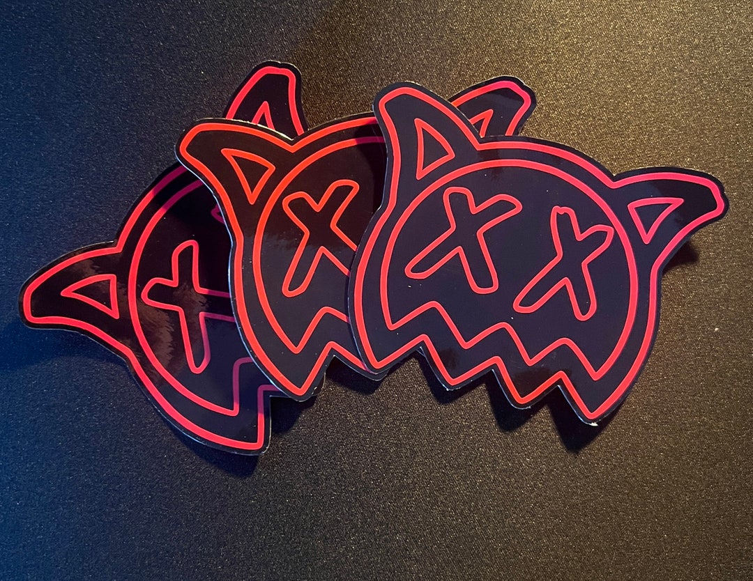 Ren Gill Album Art 10cm Black Red Head Sticker Splash-proof ...
