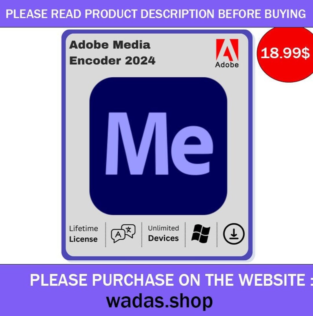 Adobe Media Encoder 2024 Ready to Use Windows License Included - Etsy