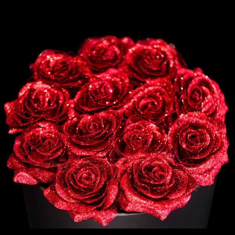 Glitter Roses Bouquet - Etsy UK