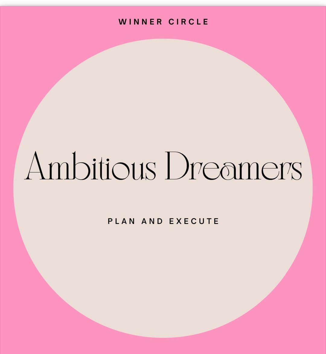 Ambitious Dreamers Business Planner (winner Circle) - Etsy
