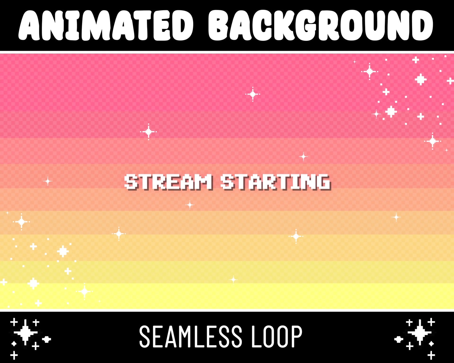 Pixelart Animated Sunset Streamer Background, Stream Starting, Stream ...
