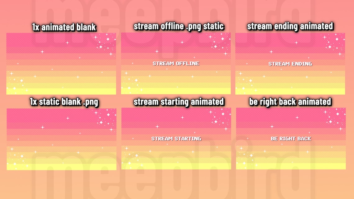 Pixelart Animated Sunset Streamer Background, Stream Starting, Stream ...