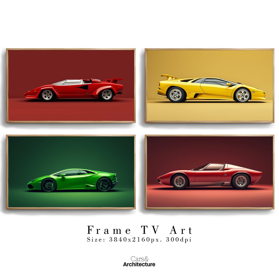 Lamborghini Frame TV Art, Automotive Art Samsung the Frame TV, Download ...