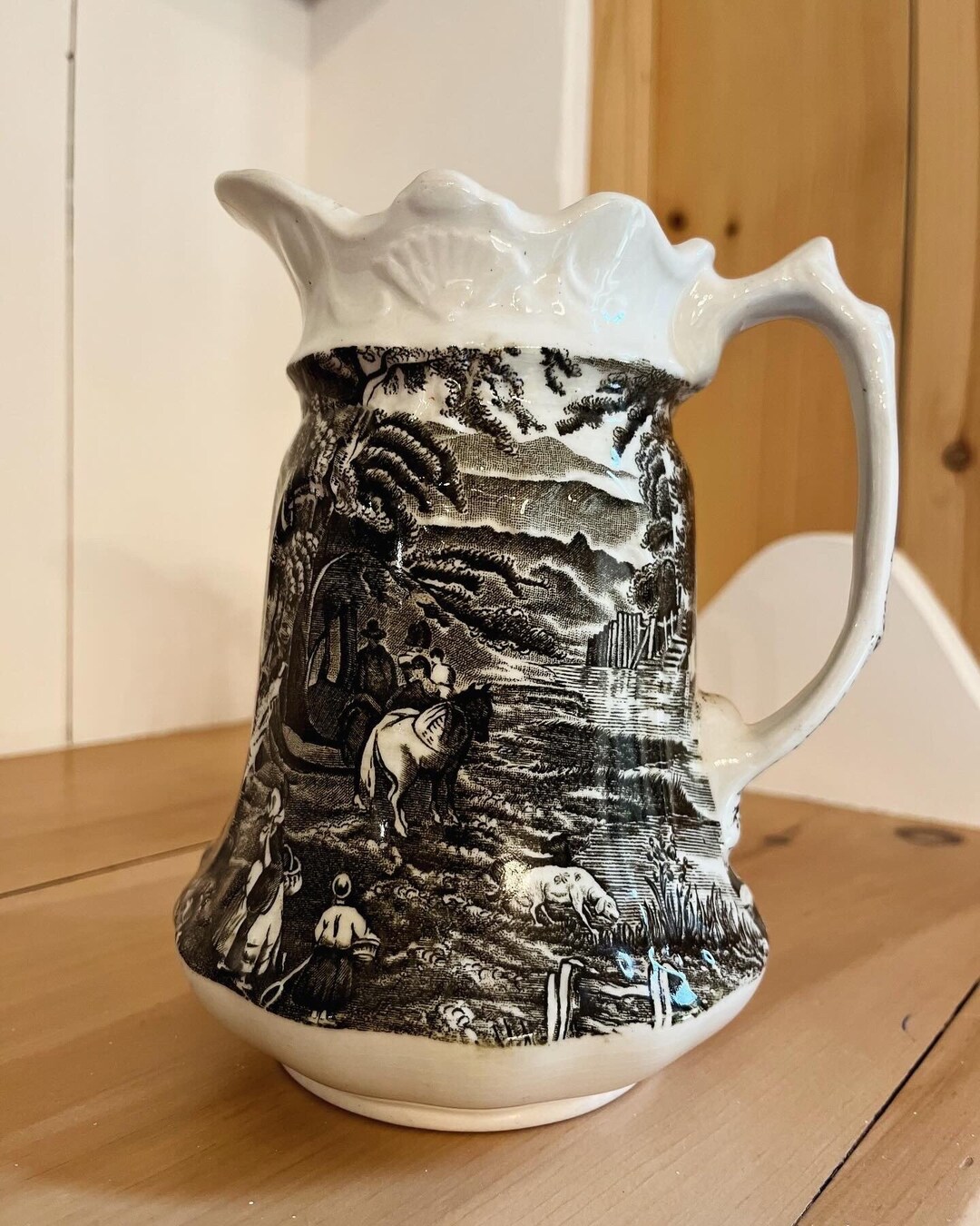 Antique Old Foley Staffordshire Ironstone Pitcher From James Kent ...