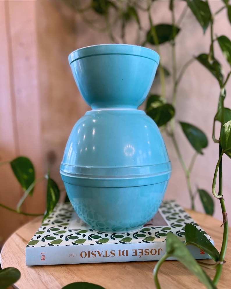Vintage Turquoise Pyrex Nesting Bowls 1950s - Etsy