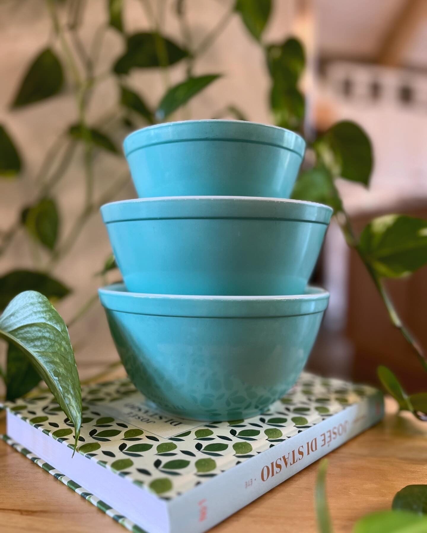Vintage Turquoise Pyrex Nesting Bowls 1950s - Etsy