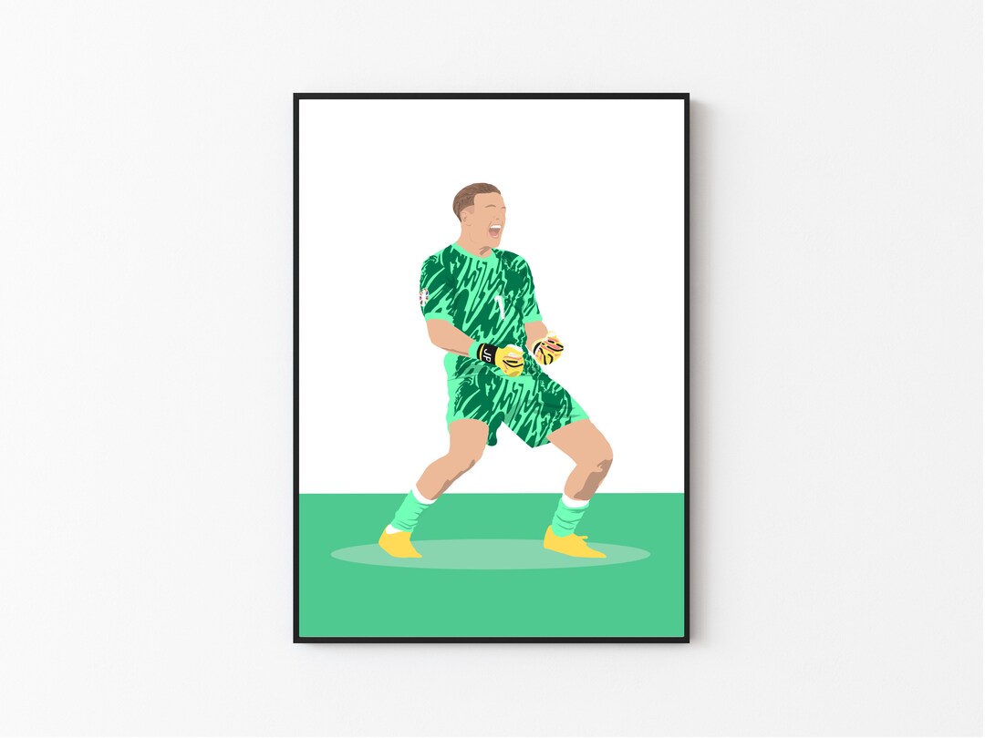 Jordan Pickford Poster England Euro 2024 Poster Jordan Pickford Save ...
