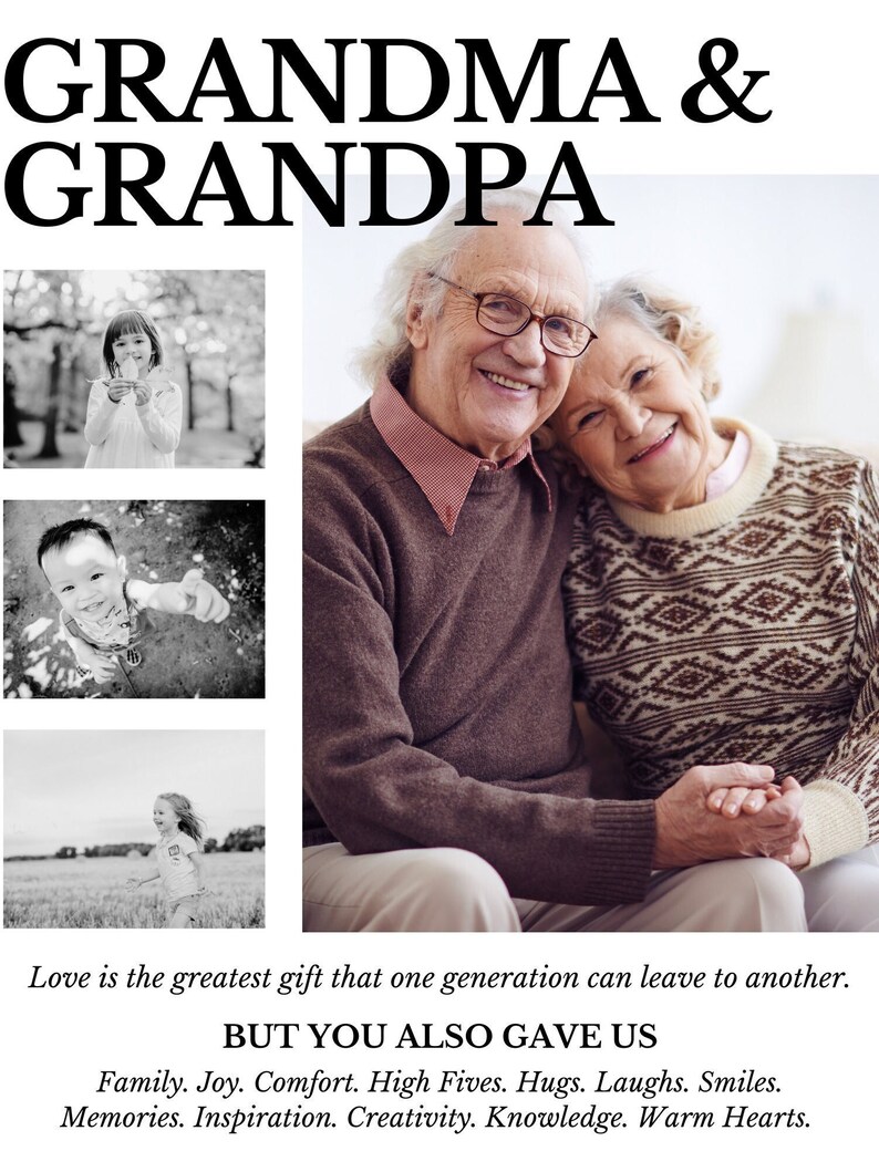 Grandparents Definition, PRINTABLE Art, Grandparent Grandmother Grandad ...