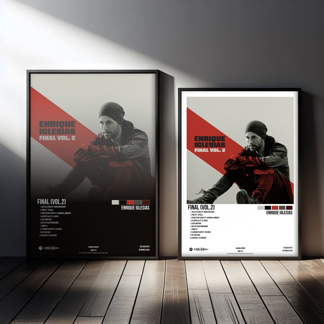 FINAL VOL.2 Album Poster Enrique Iglesias Album Poster Latin Music ...