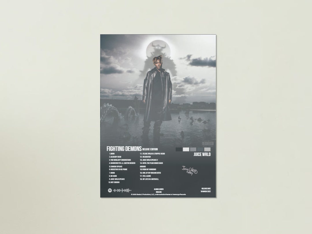 Juice WRLD Fighting Demons Album Poster Official Merchandise - Etsy