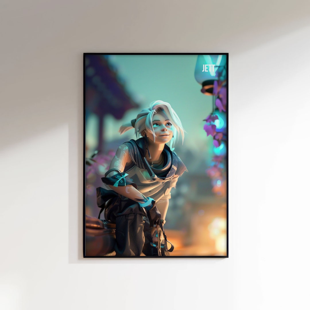 Valorant Jett Animated Poster, Valorant Poster, Jett Valorant Art Print ...